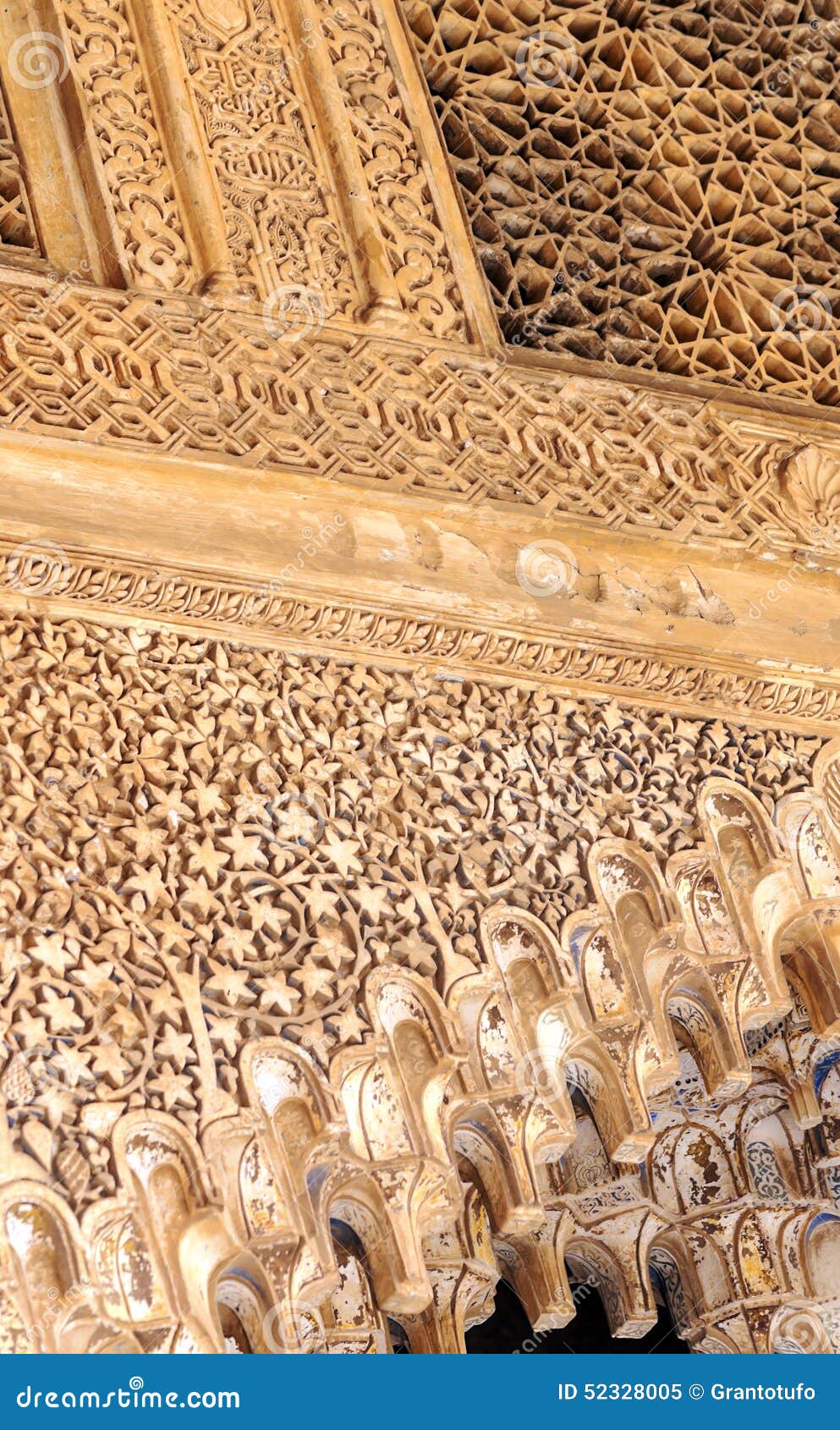 Wall of the Alhambra stock image. Image of culture, geometry - 52328005