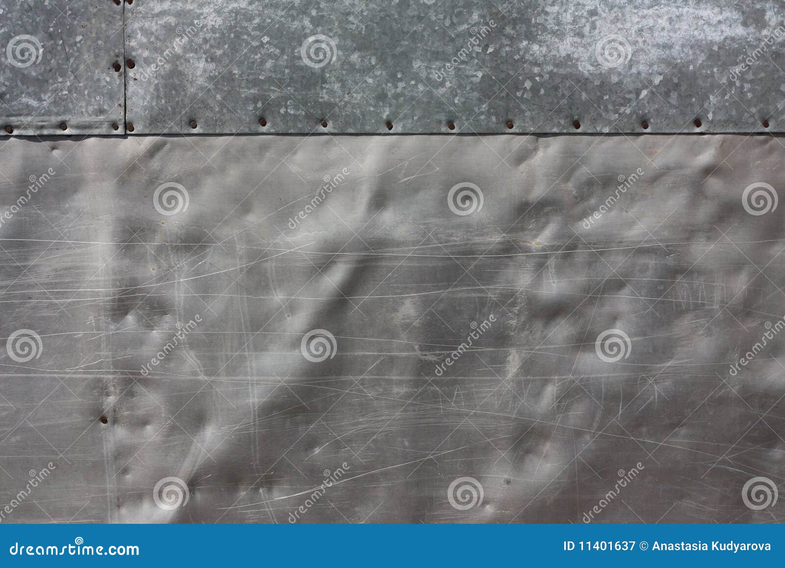 Wall of Aluminum and Tin Punched Stock Image - Image of nails, texture ...