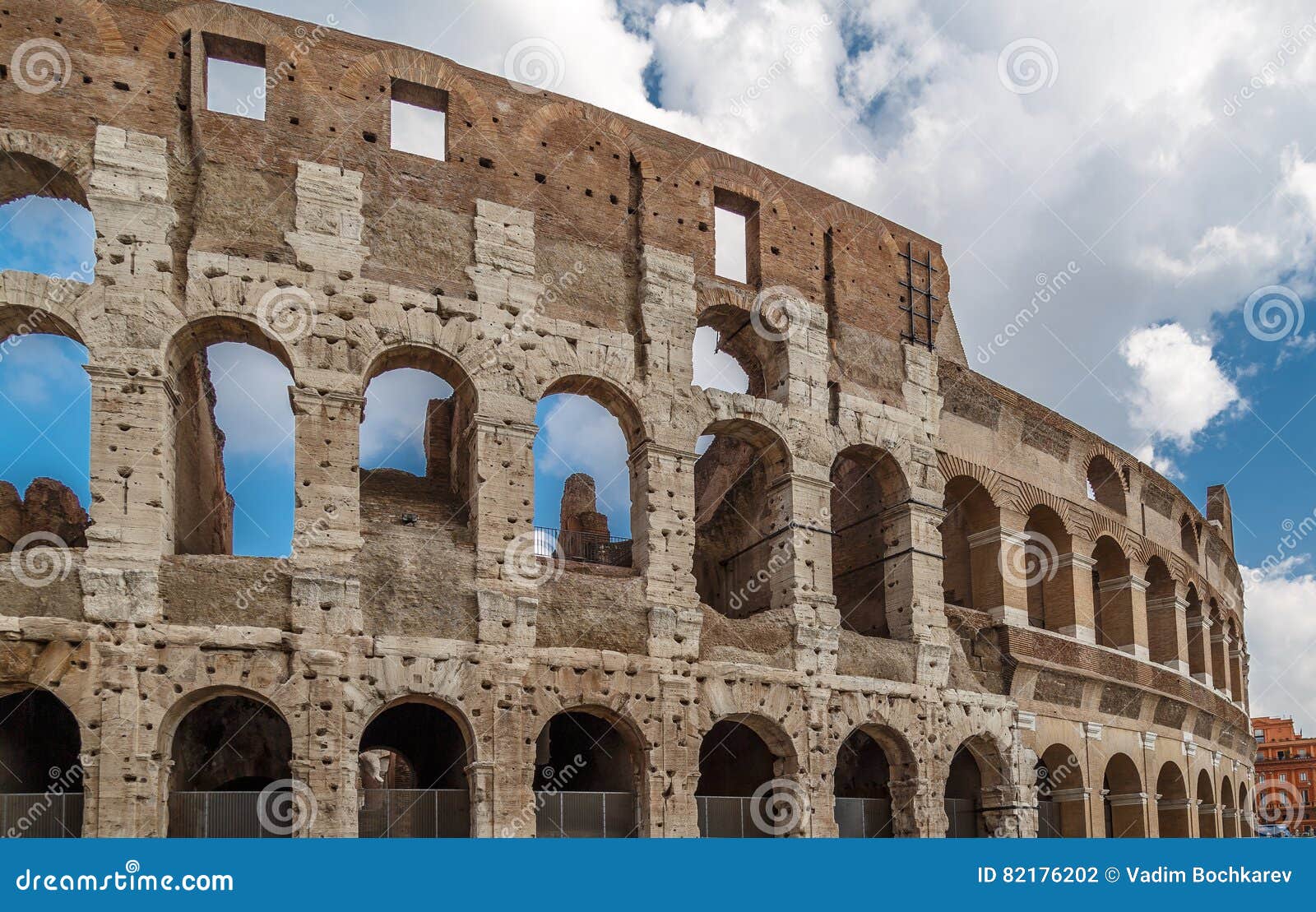 Wall Amphitheater Colosseum with Traces of Damage Stock Photo - Image ...