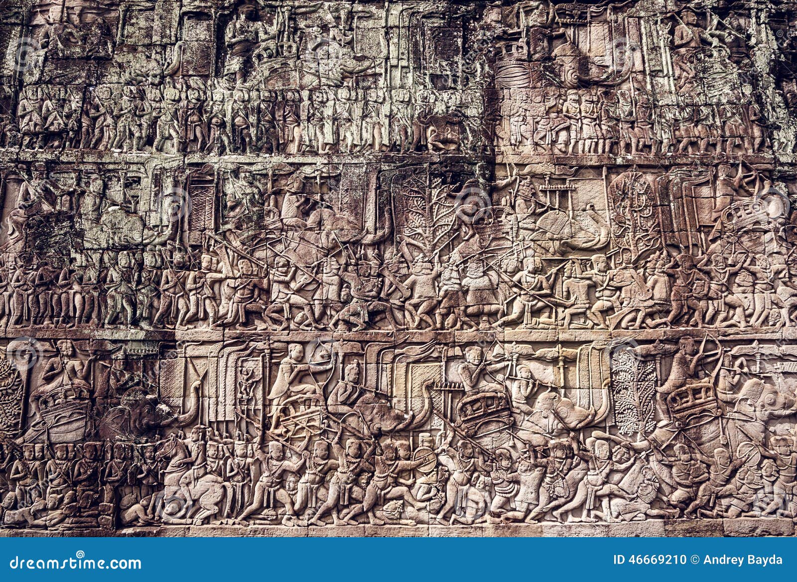 Wall in Angkor Wat temple stock photo. Image of heritage - 46669210
