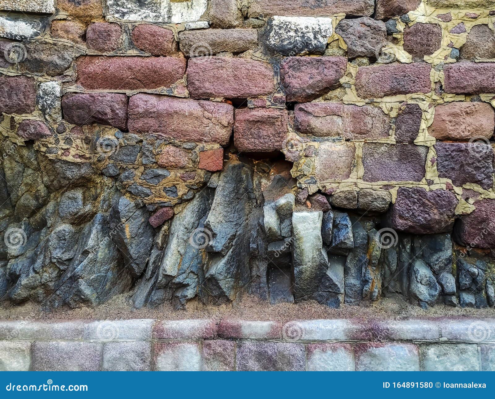 Wall of Ankara Castle Made of Different Bricks Paved at Different Times ...