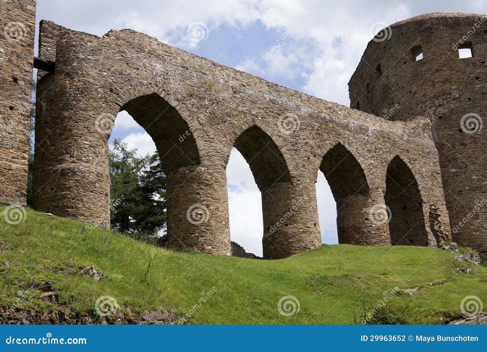 Wall with Arches of Velhartice Castle Stock Photo - Image of typical ...