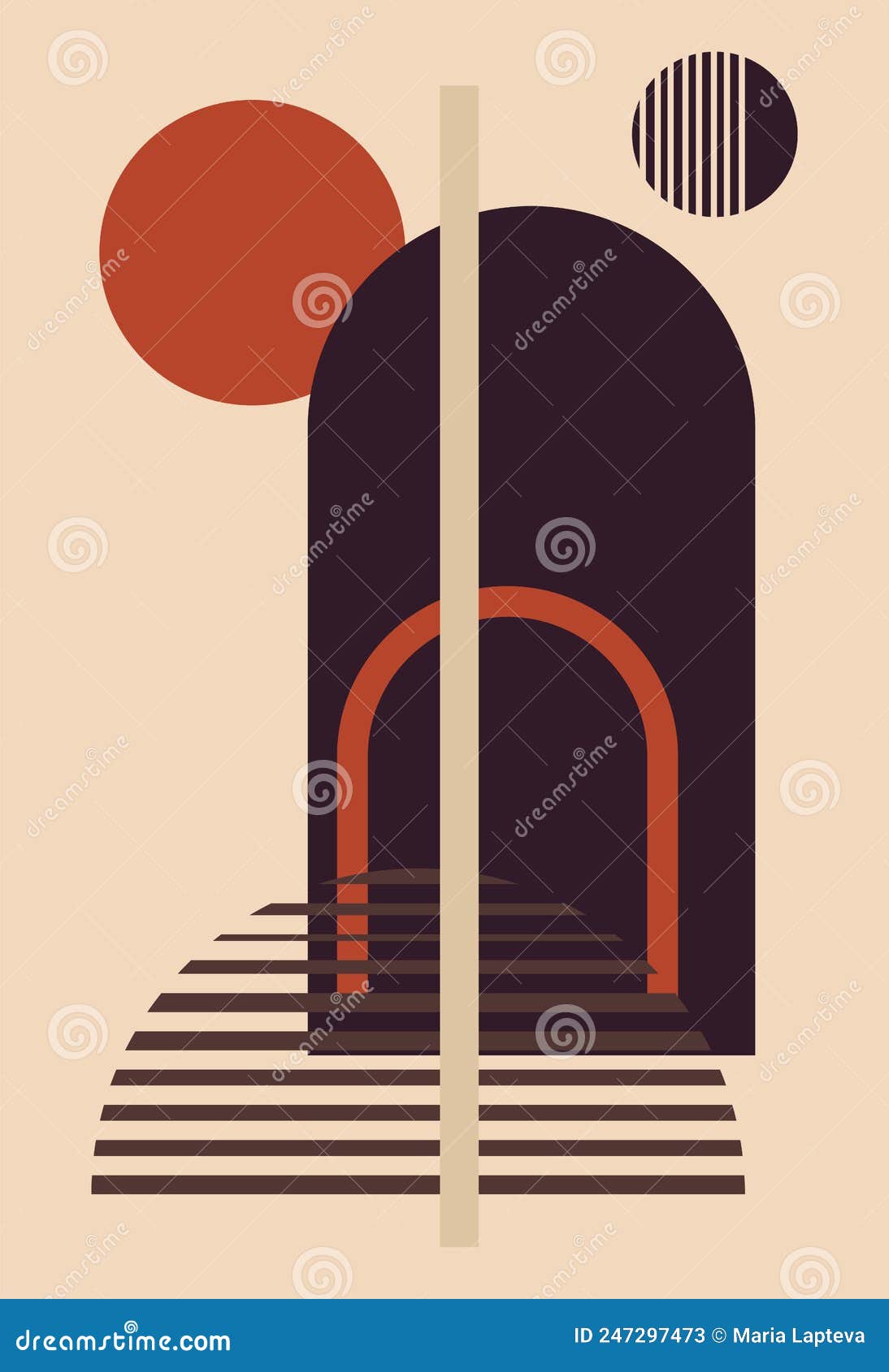 Wall Art. Minimalistic Abstract Art Background. Abstract Design Stock ...