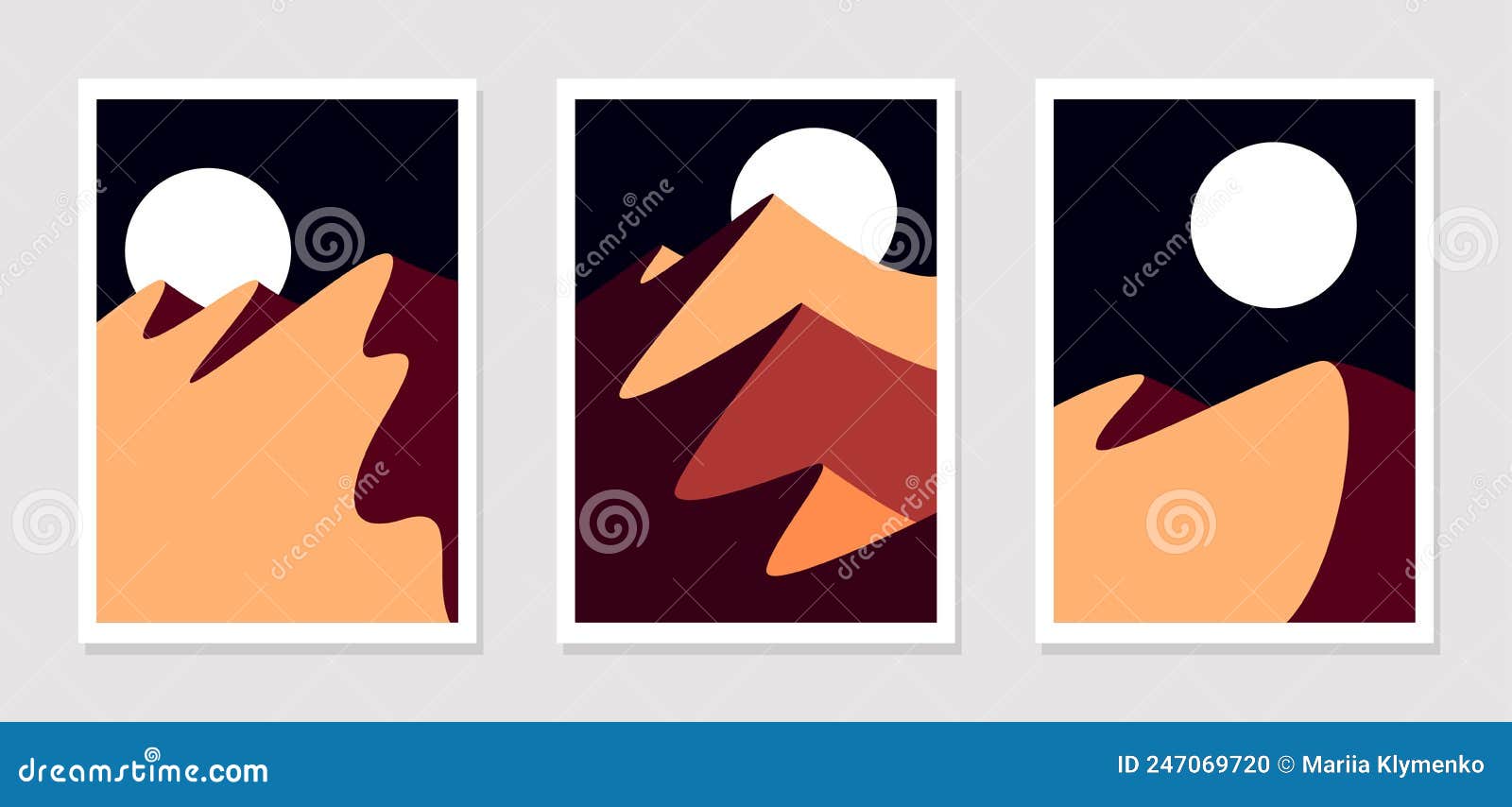 The Fiery Moon Sets The Stage For An Enchanting Silhouette Of An ...