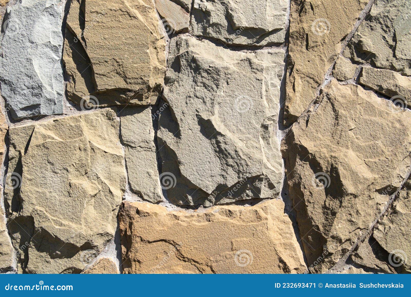 Wall Background of Various Decorative Stones Stock Image - Image of ...