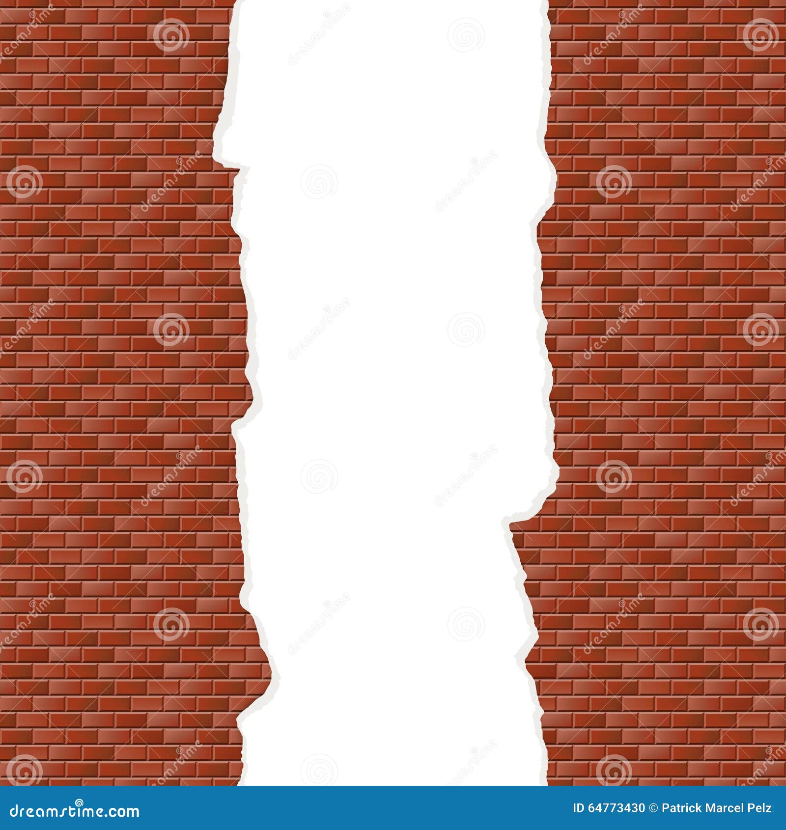 Wall Background with Broken Plaster Seamless Stock Vector ...