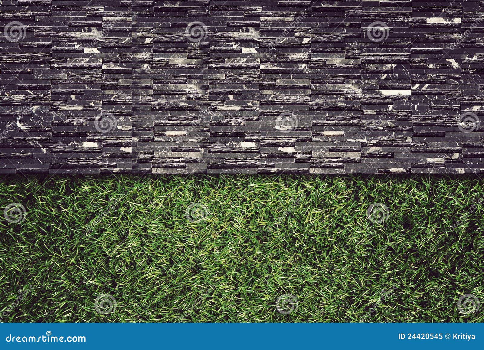 Wall Background on Green Grass Stock Image - Image of exterior, brick ...