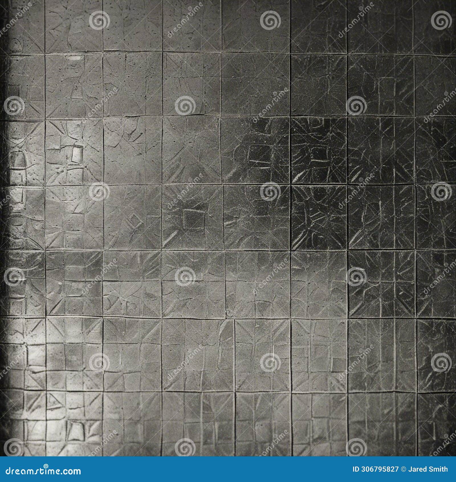 Wall Background a Tile Adhesive Texture with a Groove Trowel and a ...