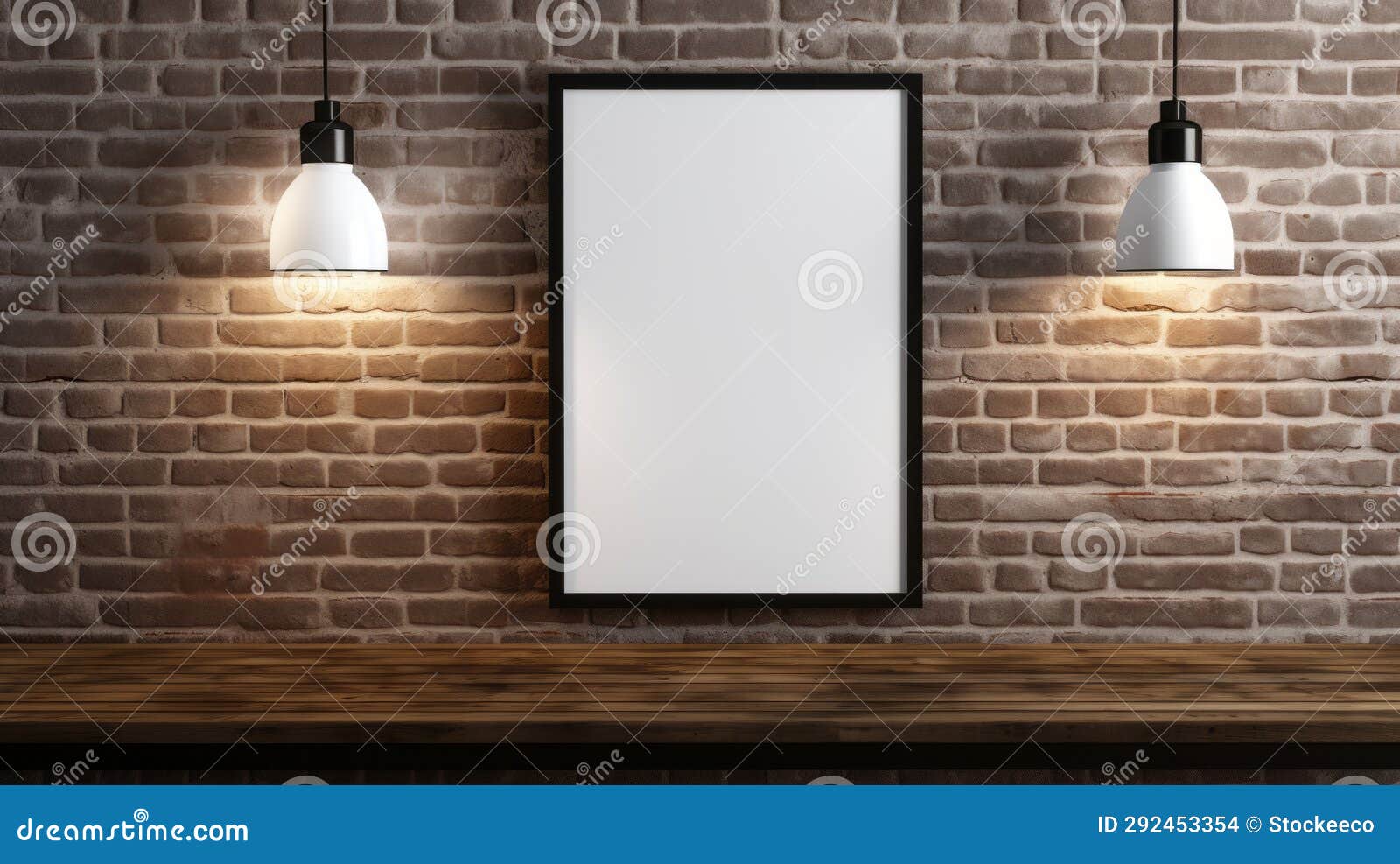 Bold and Busy Hyper-realistic Art: Frame, Lighting, and Wooden Table ...