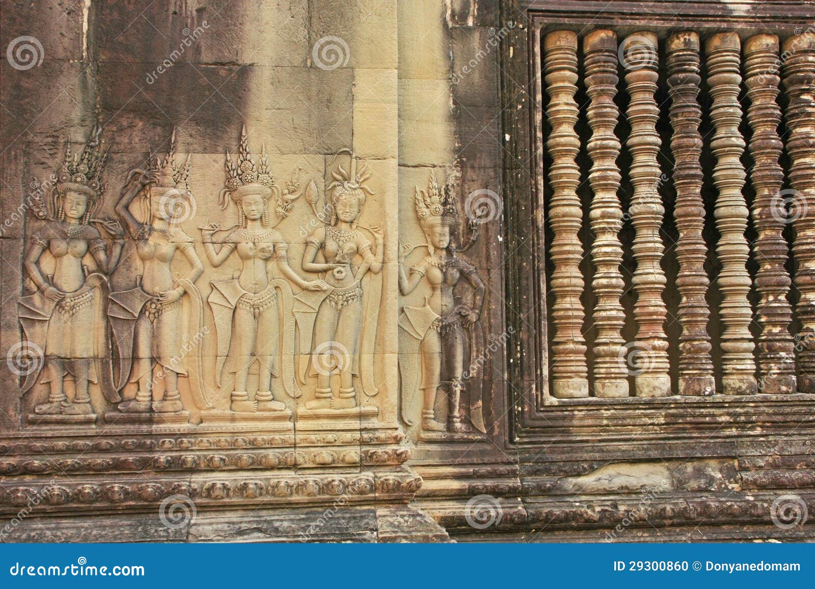Wall Bas-relief of Devatas, Angkor Wat Temple Stock Photo - Image of ...