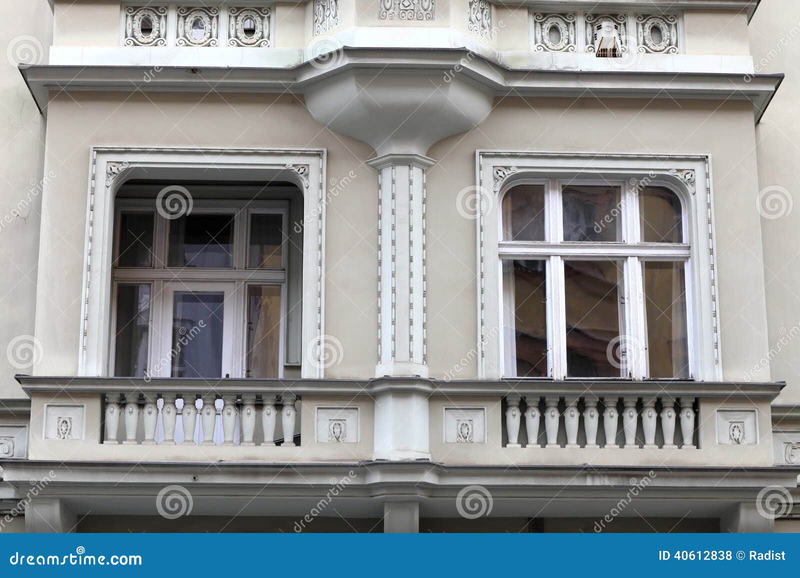 Beige Building With Corner Window Stock Image | CartoonDealer.com ...