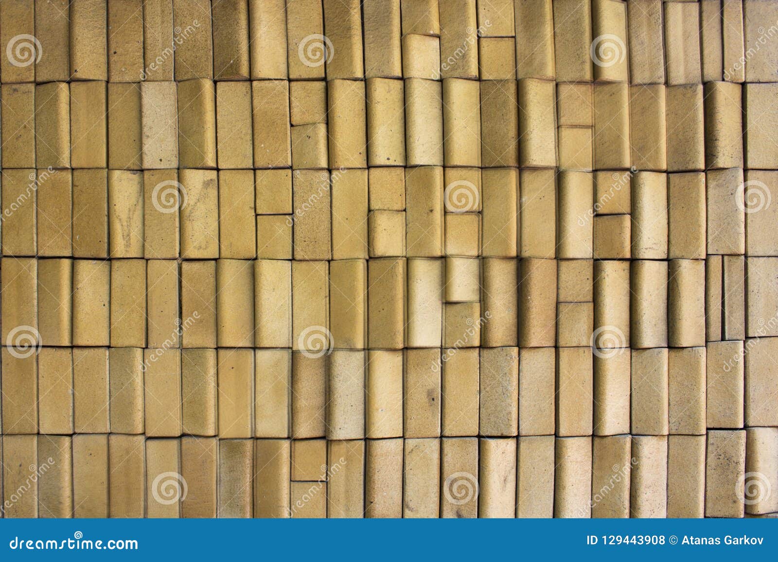 Wall Beige Displaced, Decorative Bricks Texture Outside a Building ...