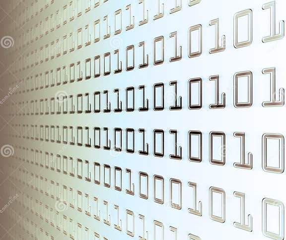 Wall of binary code stock illustration. Illustration of code - 493723