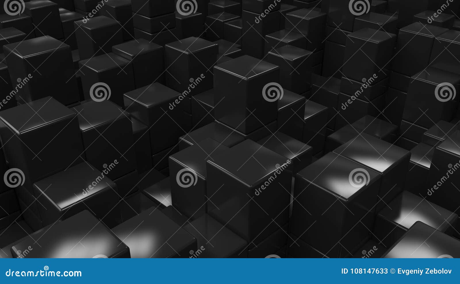 Wall of black cubes stock illustration. Illustration of group - 108147633