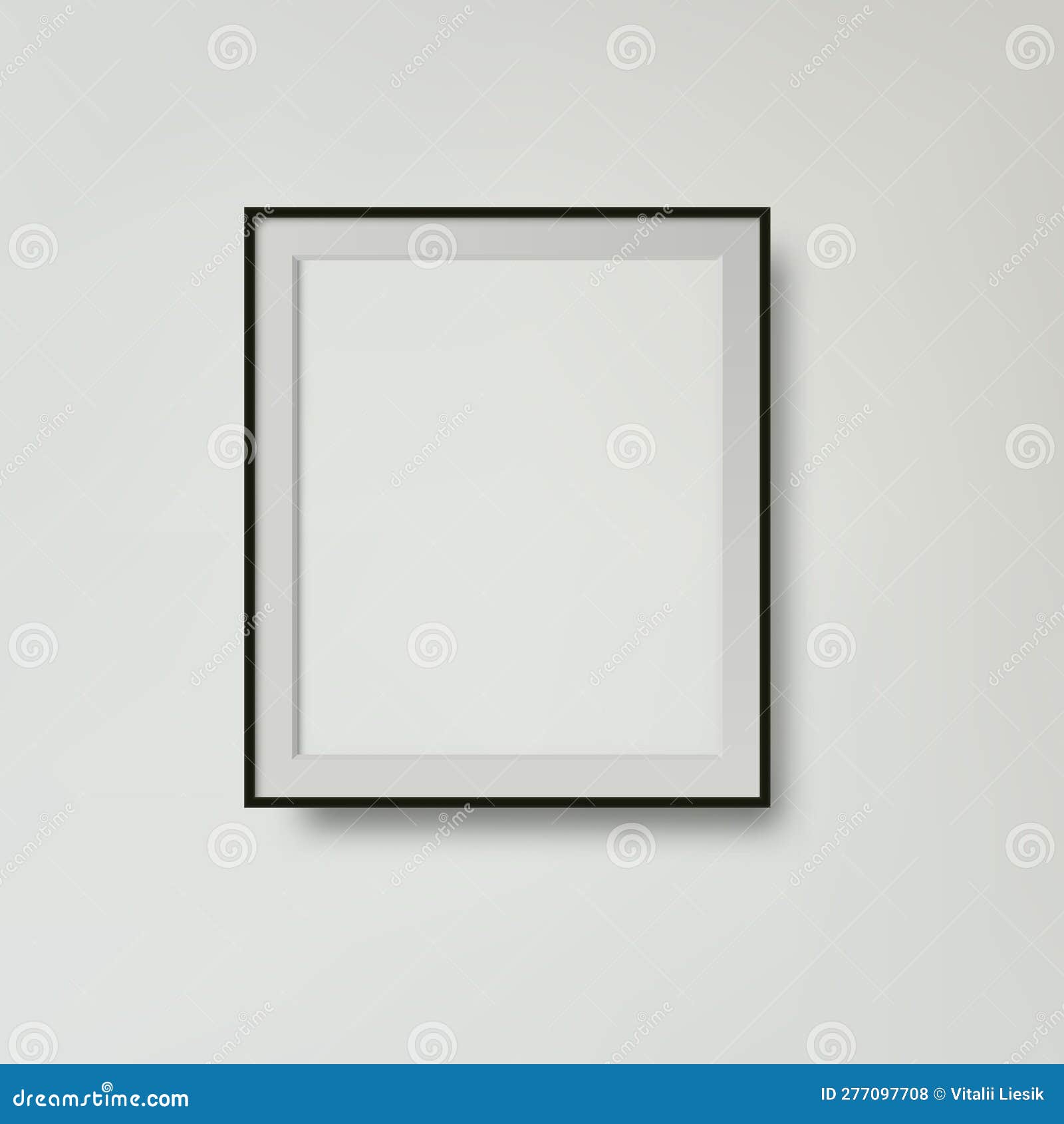 Wall Black Photo Frame Vector. Modern Blank Art Painting. Stock Vector ...