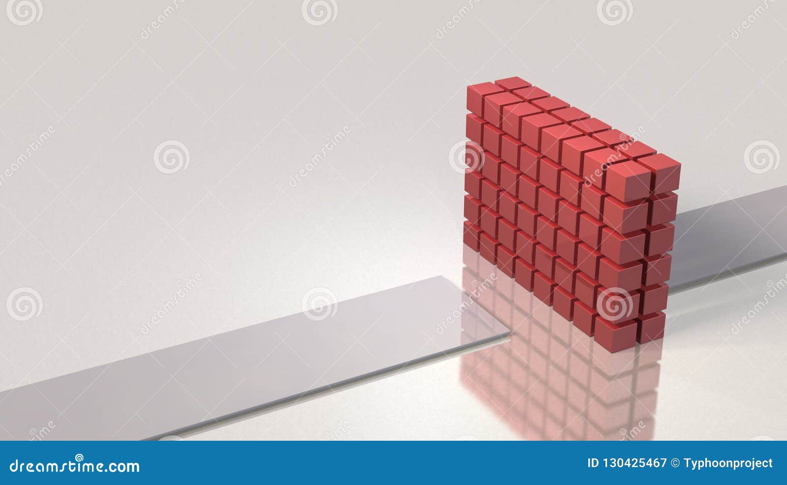 The Wall is Blocking the Course. it Represents an Unexpected Accident ...