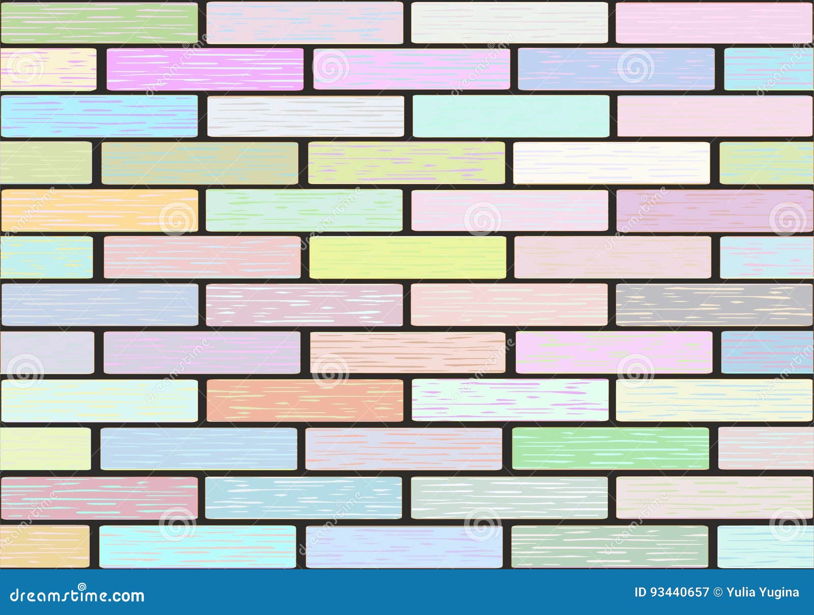 A Wall of Blocks in Pastel Colors. Stock Vector - Illustration of ...