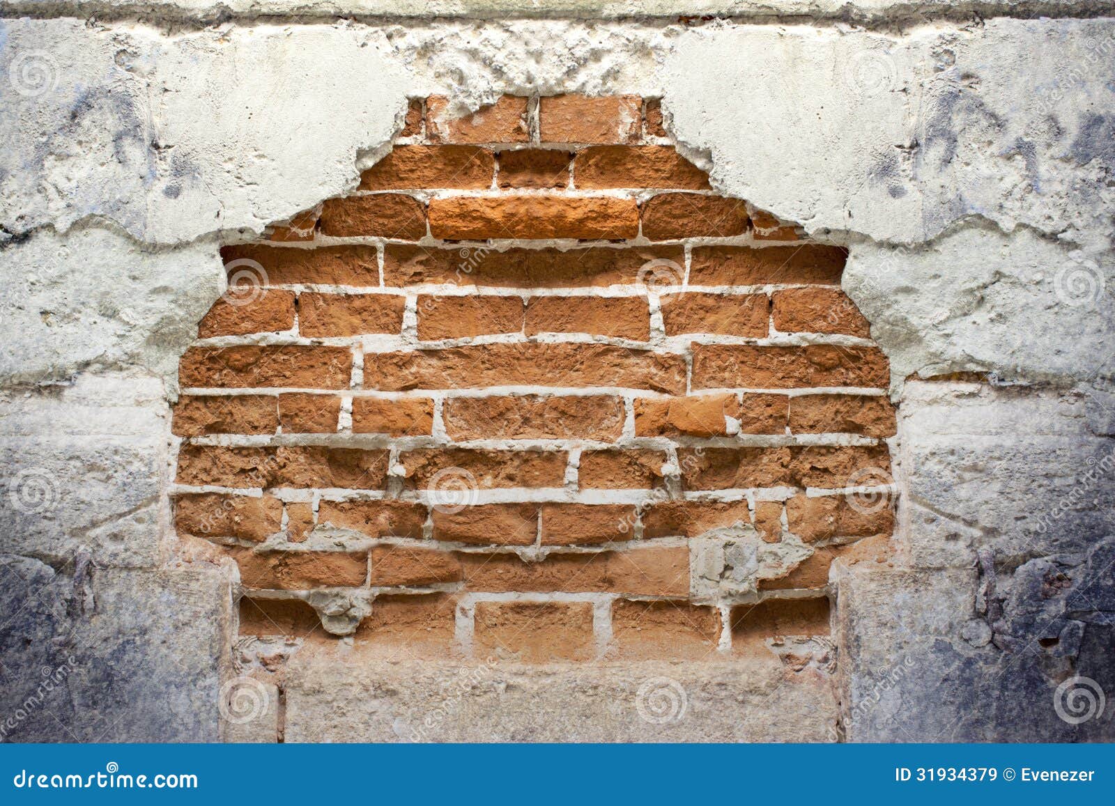 Wall with a blue brick stock image. Image of broken, ideas - 31934379
