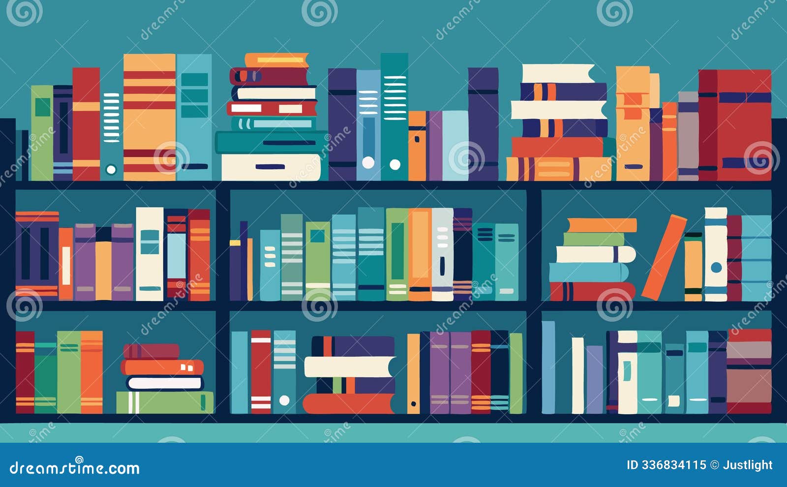 A Wall of Bookshelves Filled with Textbooks and Reference Books for ...