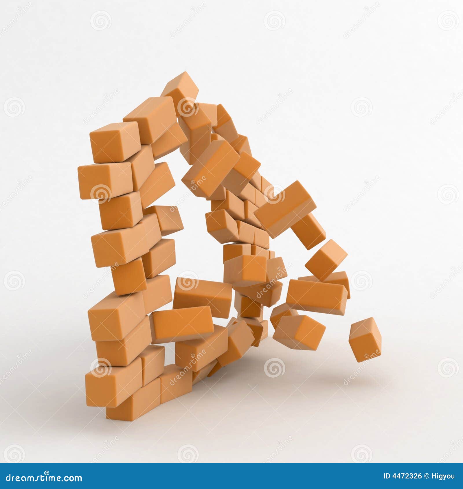 Wall Break stock illustration. Illustration of bricks - 4472326