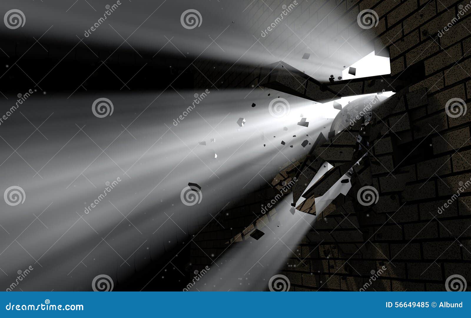 Exploding Brick Wall Wrecking Ball Stock Photos - Free & Royalty-Free ...