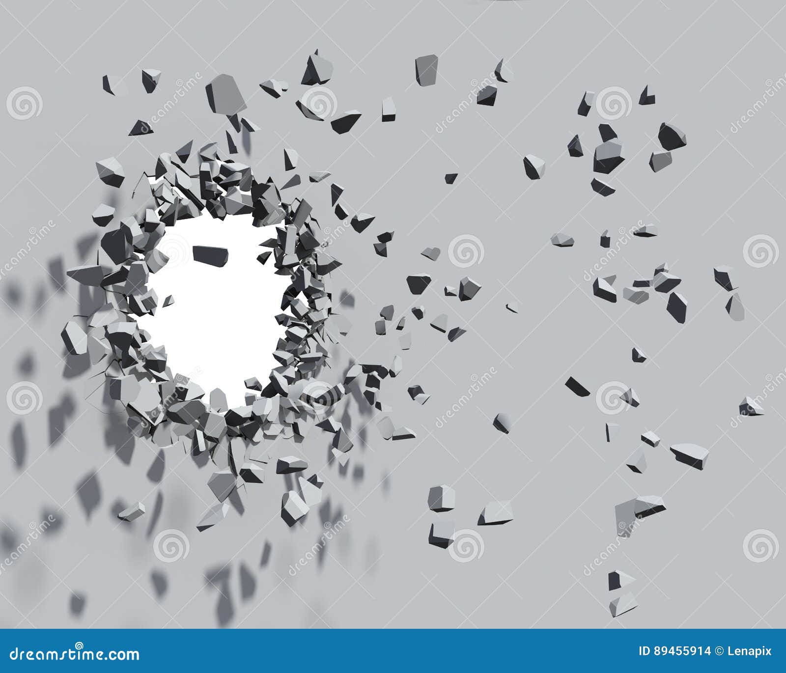 Wall break through stock illustration. Illustration of metaphor - 89455914
