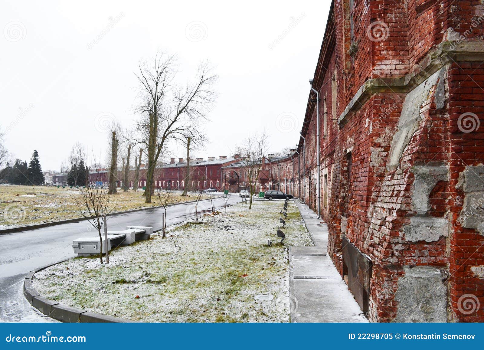 Wall of the Brest Fortress in Brest Stock Image - Image of spring ...