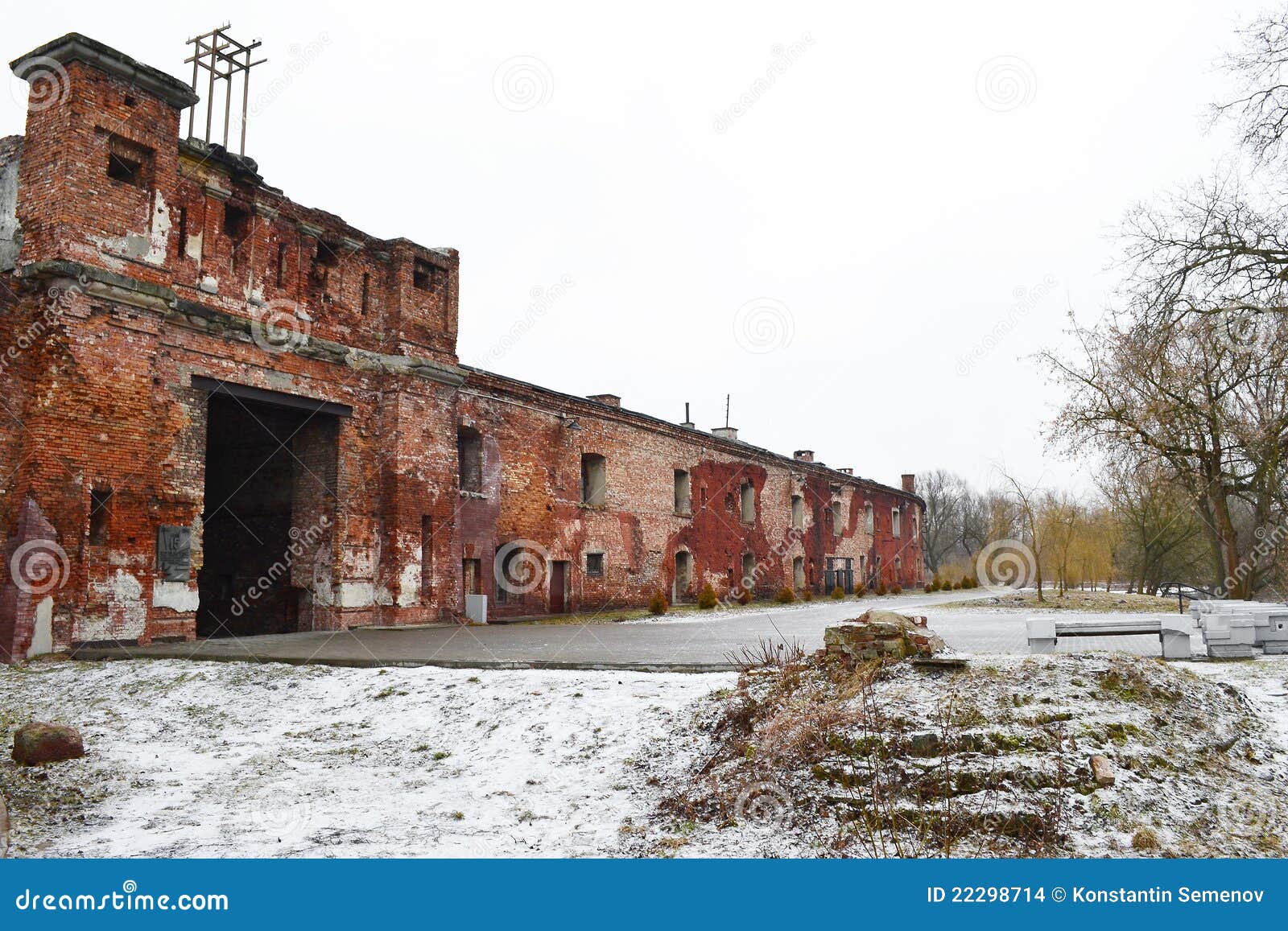 Wall of the Brest Fortress in Brest Stock Photo - Image of stone ...