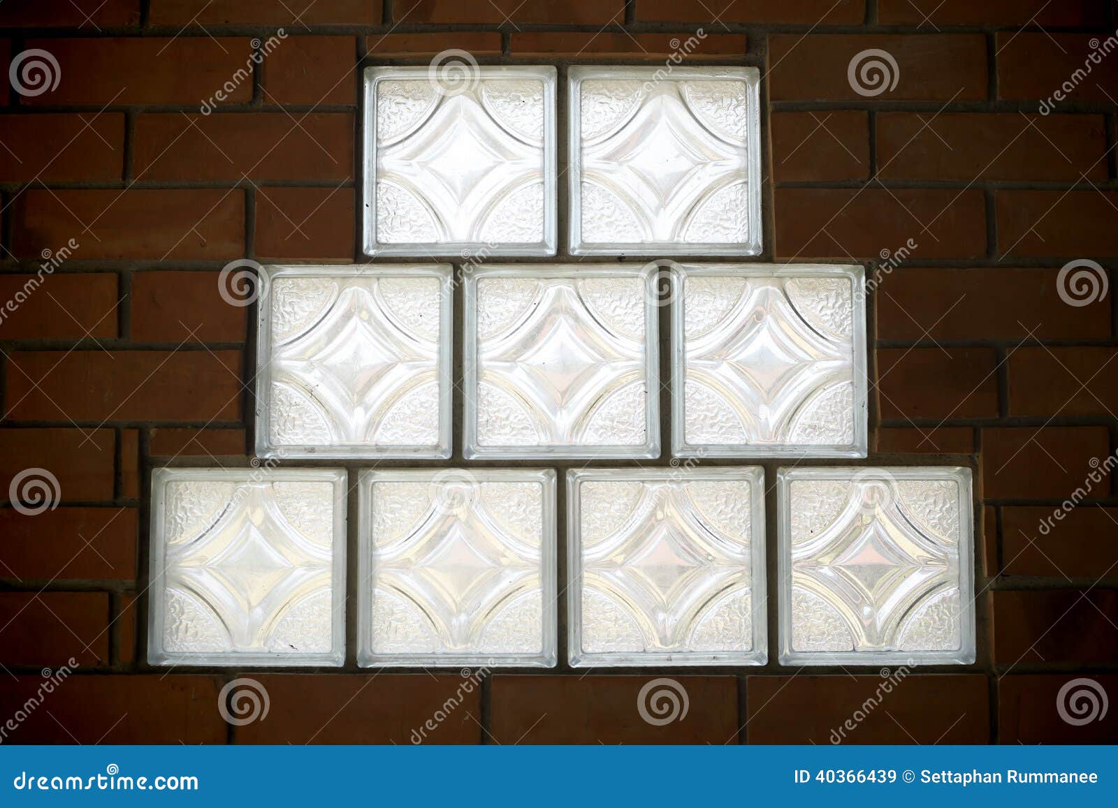 Wall Brick and Glass Box in Temple,thailand Stock Image - Image of ...