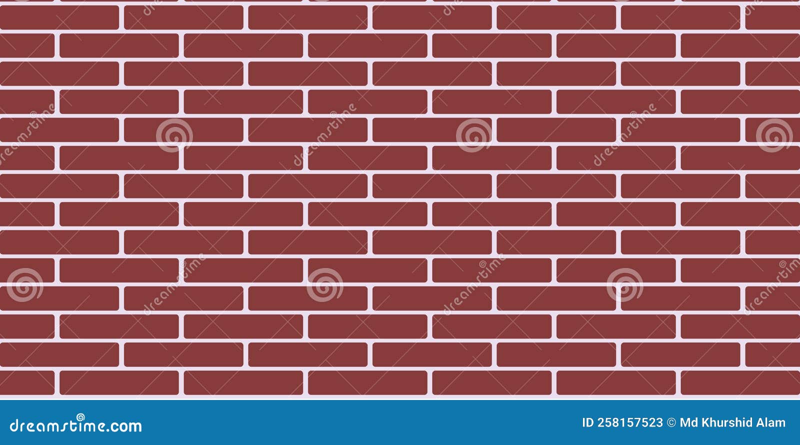 Wall Brick Pattern Background Vector. White Red and Gray Color Brick ...
