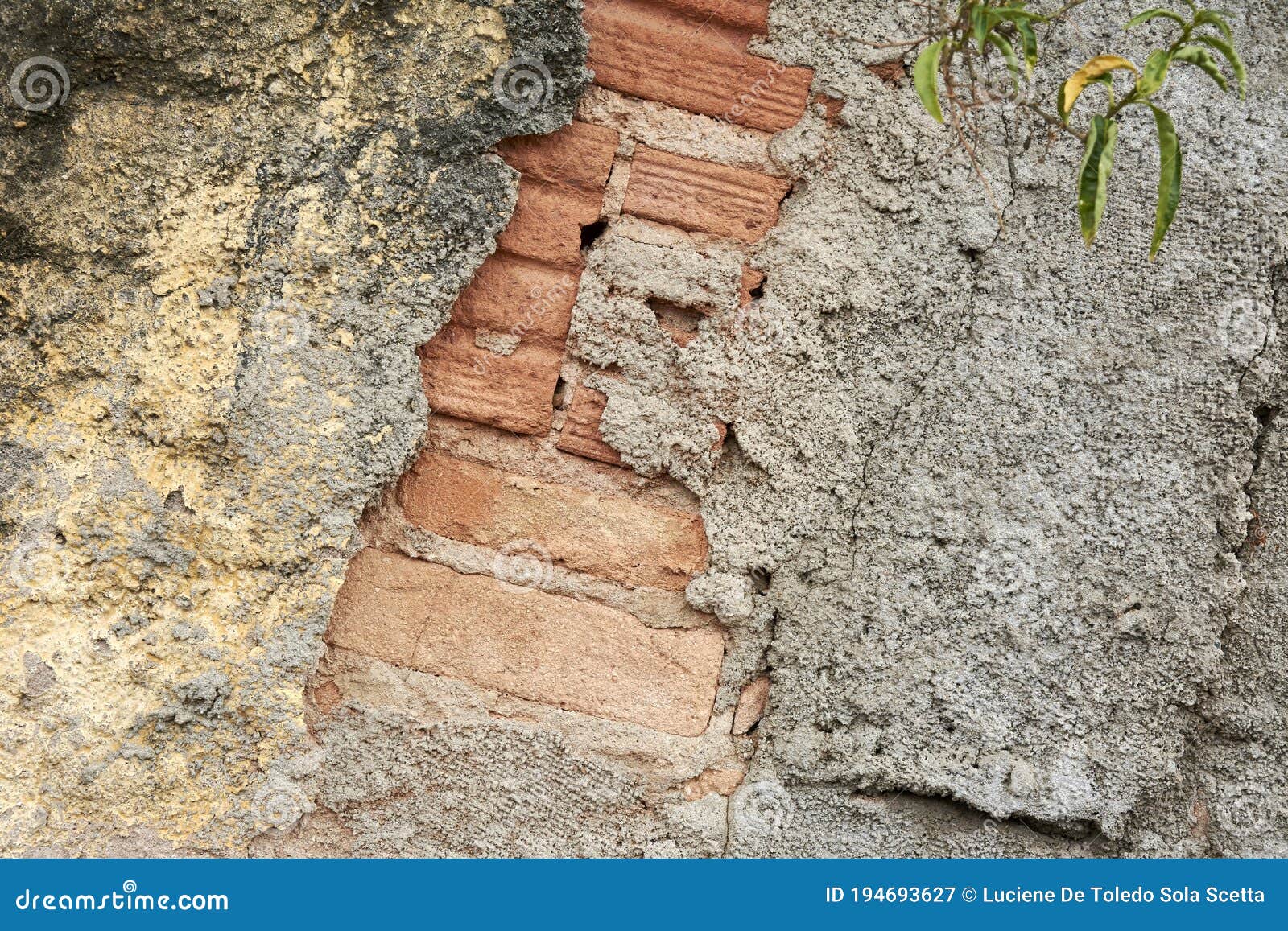 Wall brick plaster stock image. Image of building, architecture - 194693627