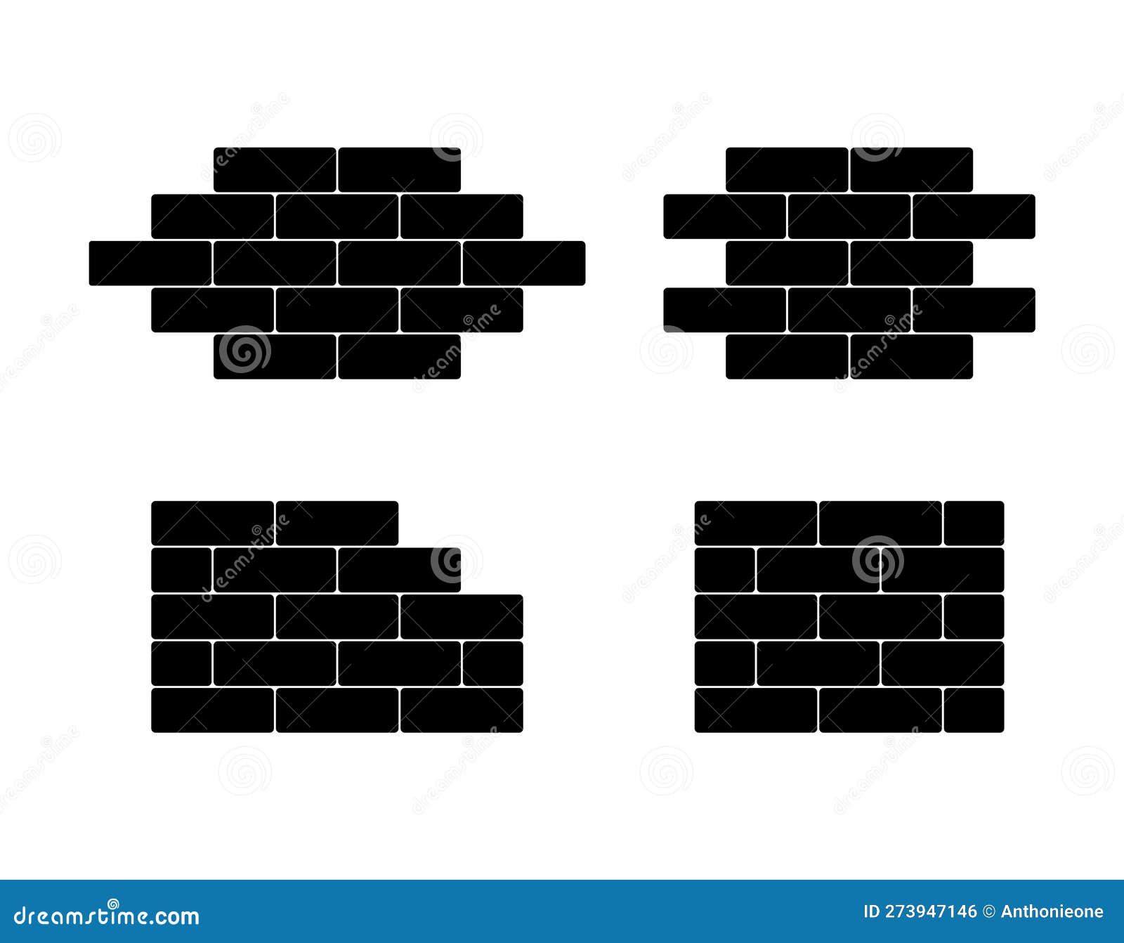 Wall Brick Shape Isolated Vector Illustration Stock Illustration ...