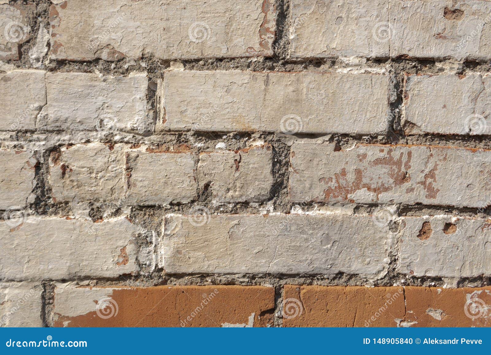 A Wall of Bricks Has Clear Signs of the Effects of Time and Natural ...