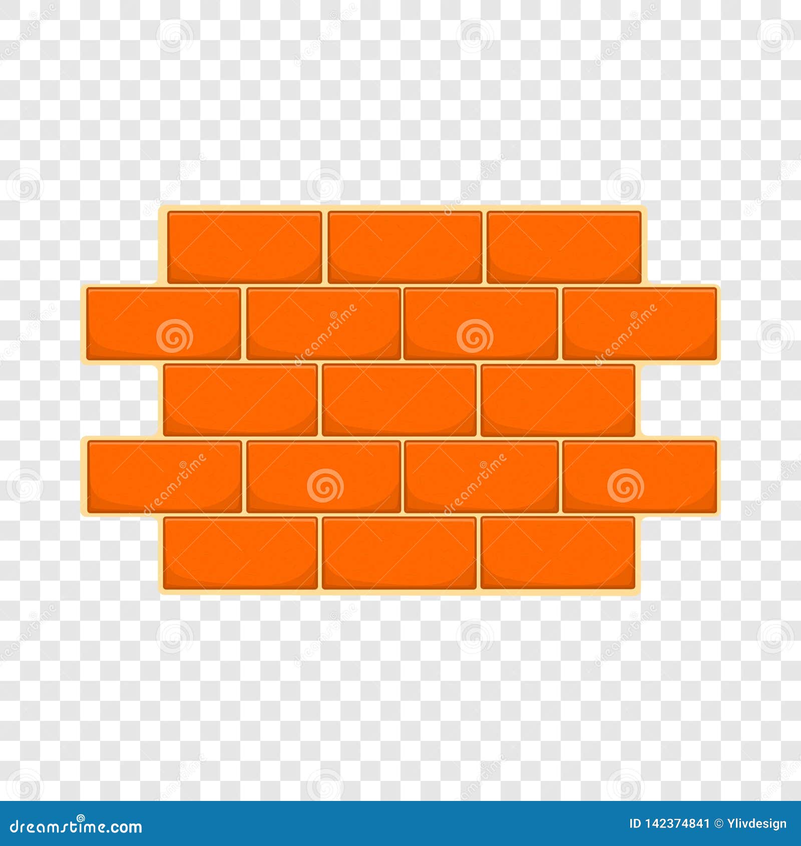 Wall of Bricks Icon, Cartoon Style Stock Vector - Illustration of ...