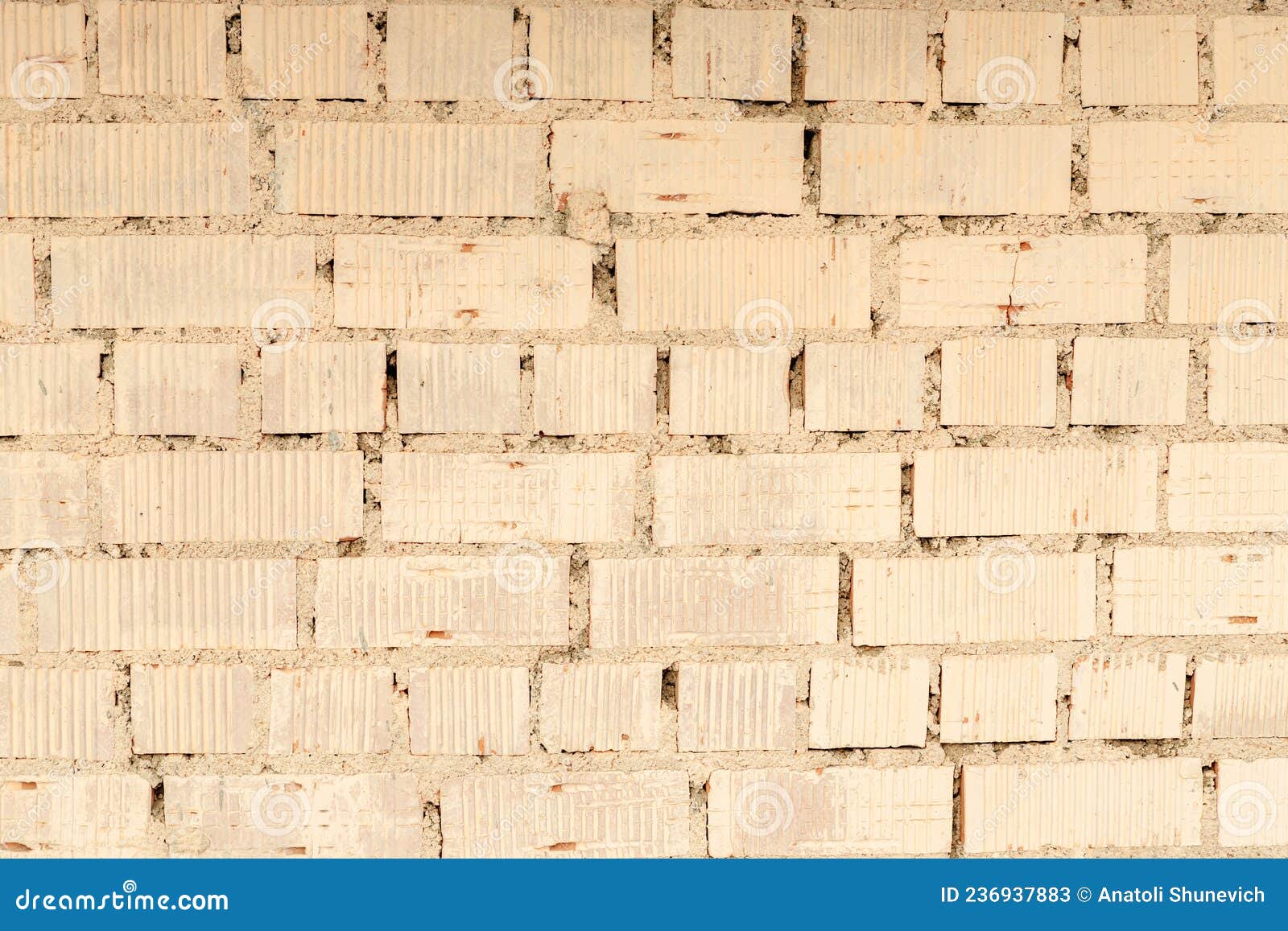 Wall of Bricks Painted with a Pale Peach Paint Texture of Masonry ...
