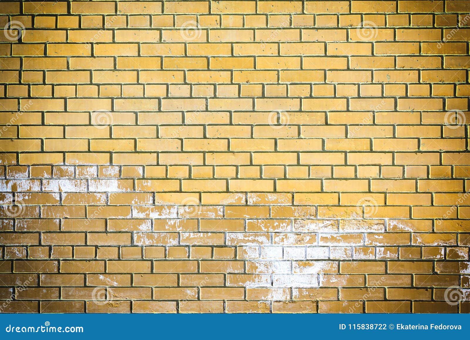 Wall of Bright Yellow Brick. the Texture of the Brickwork. Blank ...