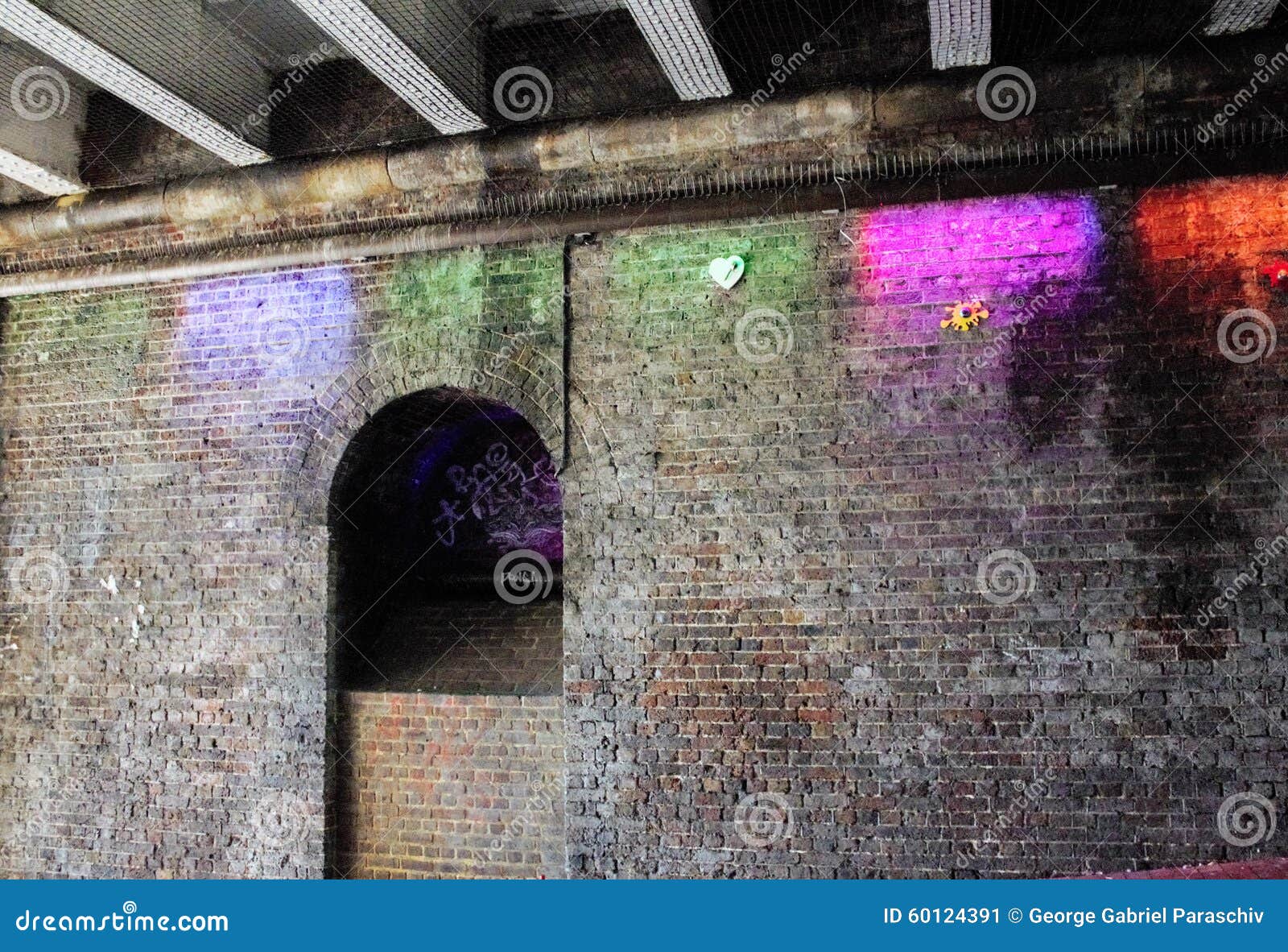 Wall in Brighton UK stock image. Image of bricks, colorful - 60124391