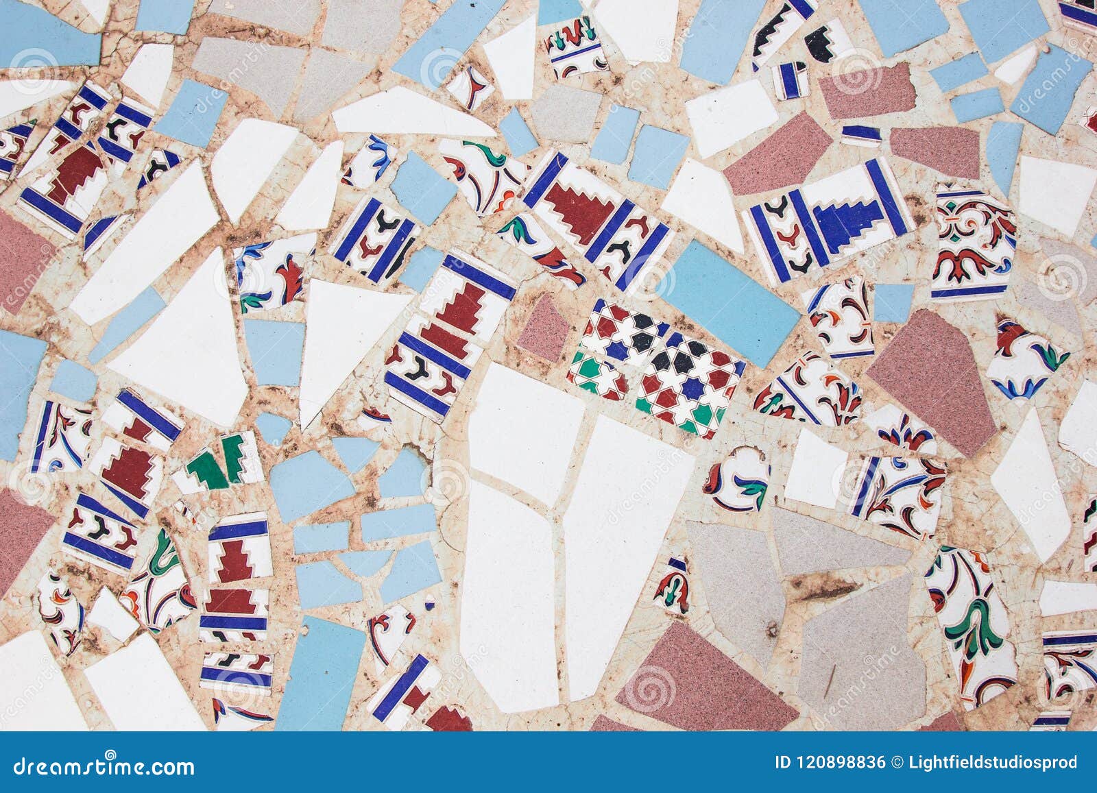 Wall with broken ceramic stock photo. Image of view - 120898836