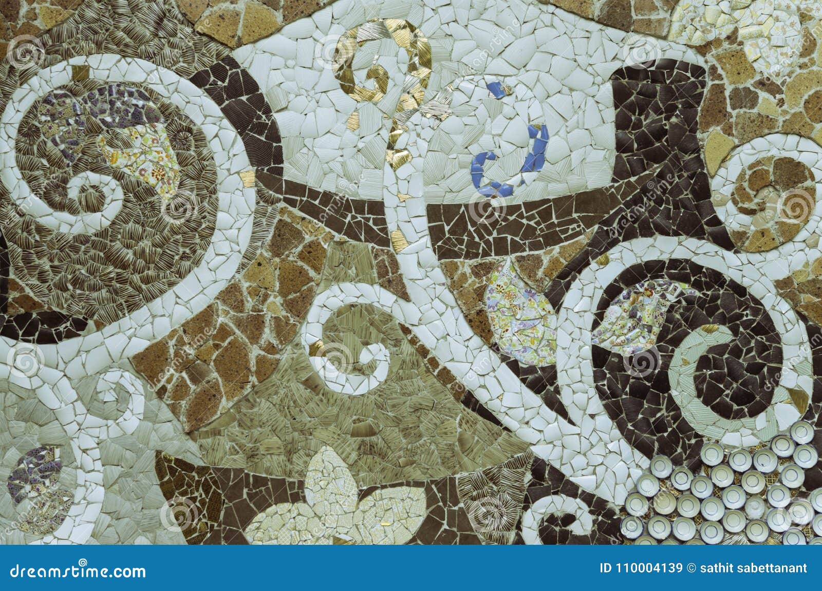 Wall with Broken Ceramic Plates Colored Stock Image - Image of objects ...