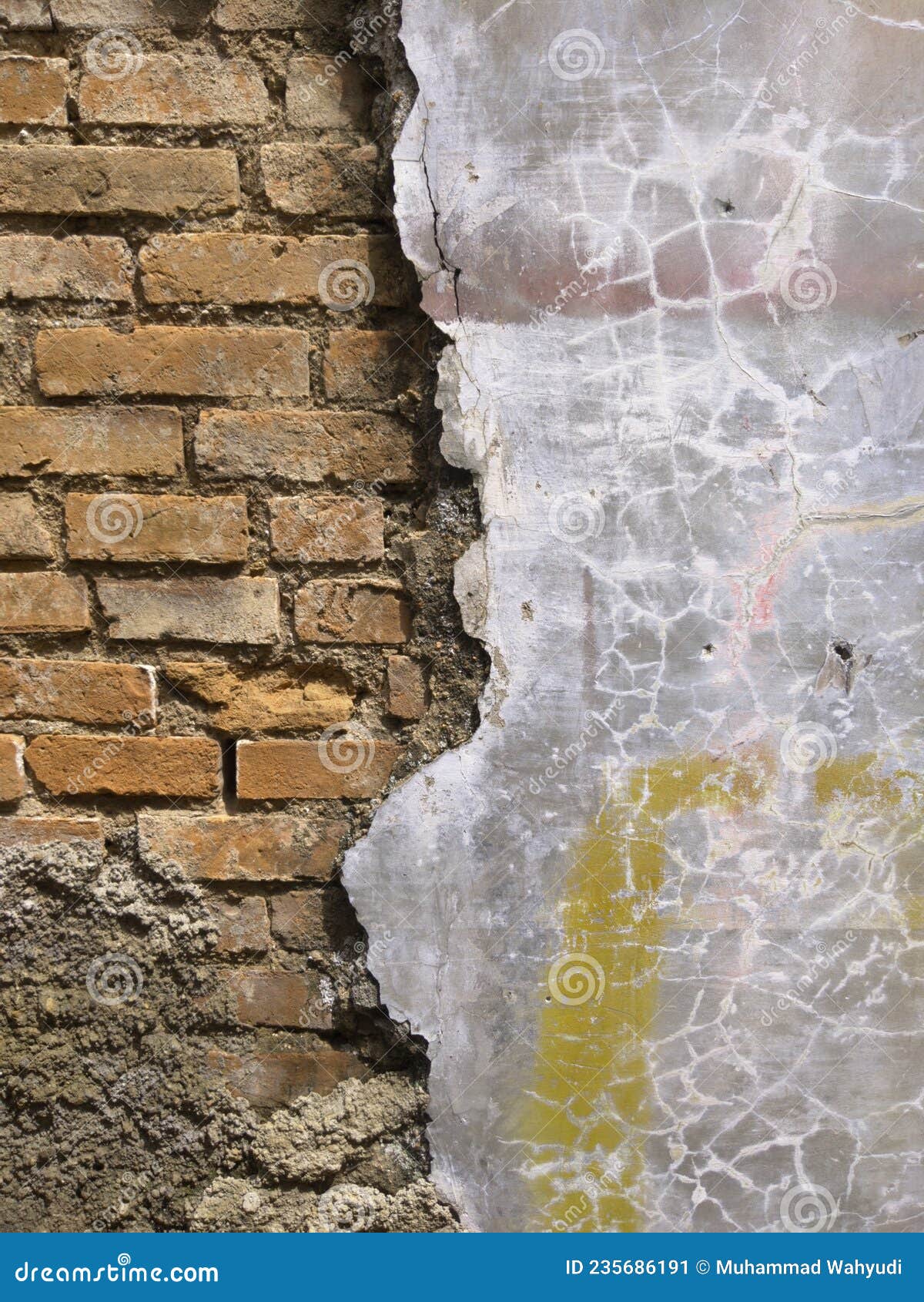 A wall with broken parts stock image. Image of wood - 235686191