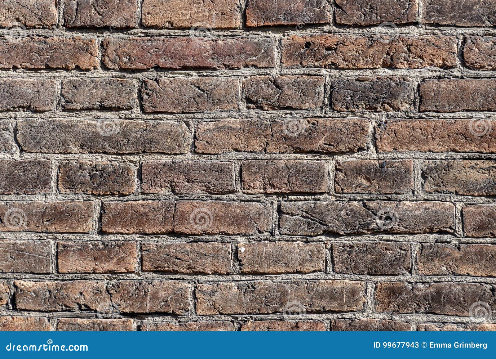 Wall of Brown Burned Brick Handmade Stock Image - Image of construction ...
