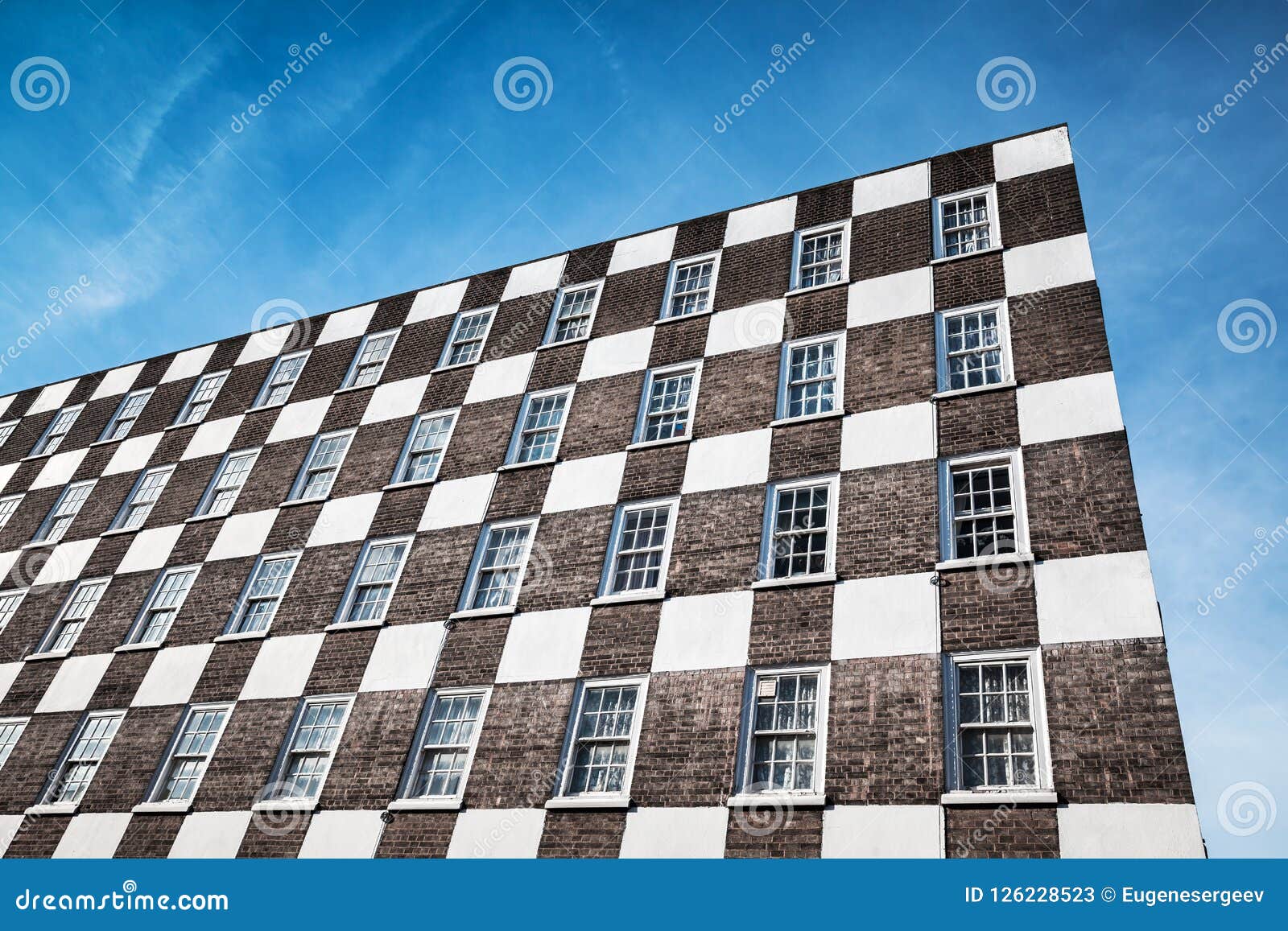 Wall with Brown White Checker Pattern Design Stock Image - Image of ...