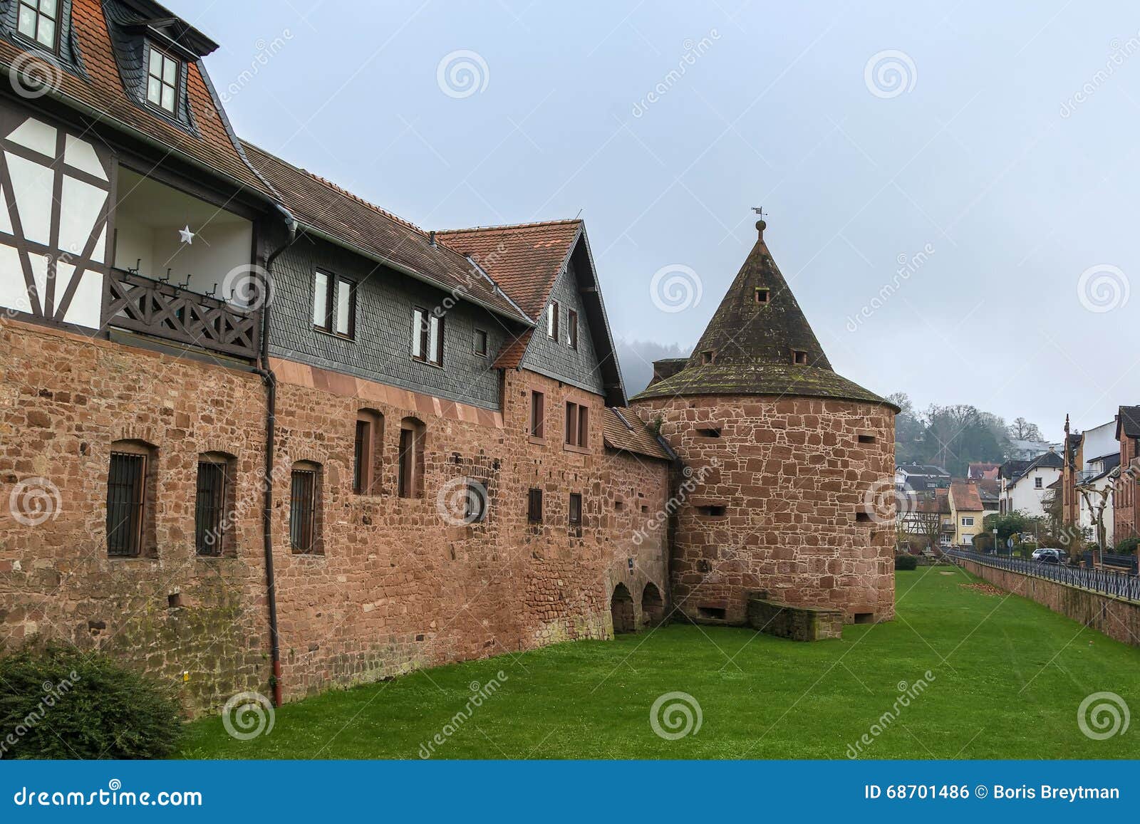 Wall in Budingen. Germany stock photo. Image of town - 68701486