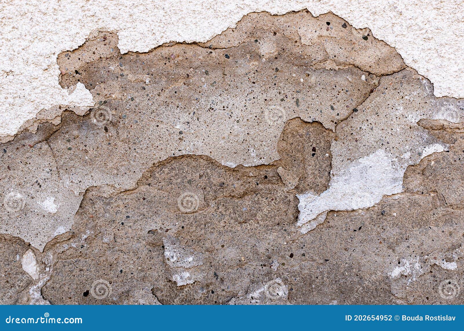 Cracked, Surface, Deep Peeling Plaster, Background Stock Photo ...