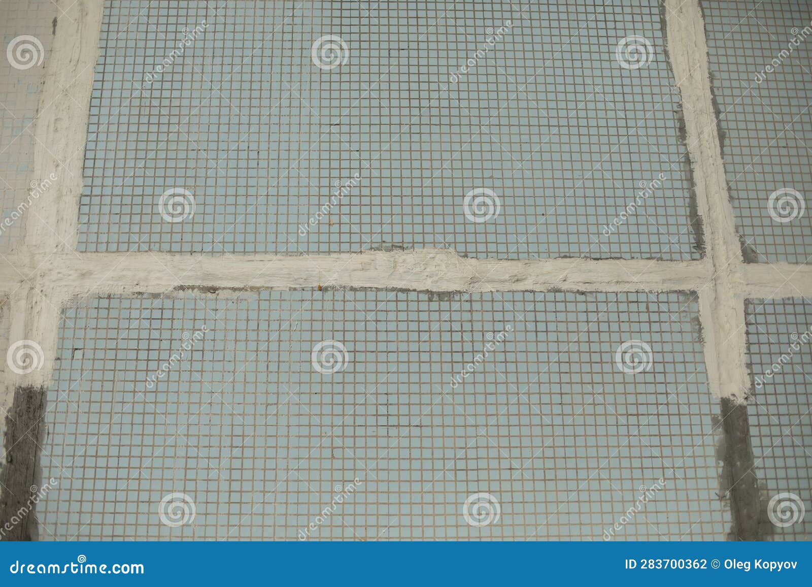 Wall of Building without Windows. Tiles on Building Stock Photo - Image ...