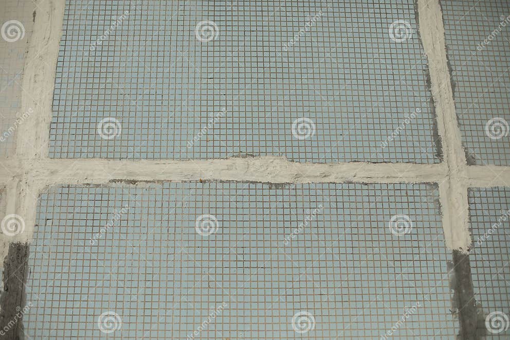 Wall of Building without Windows. Tiles on Building Stock Photo - Image ...