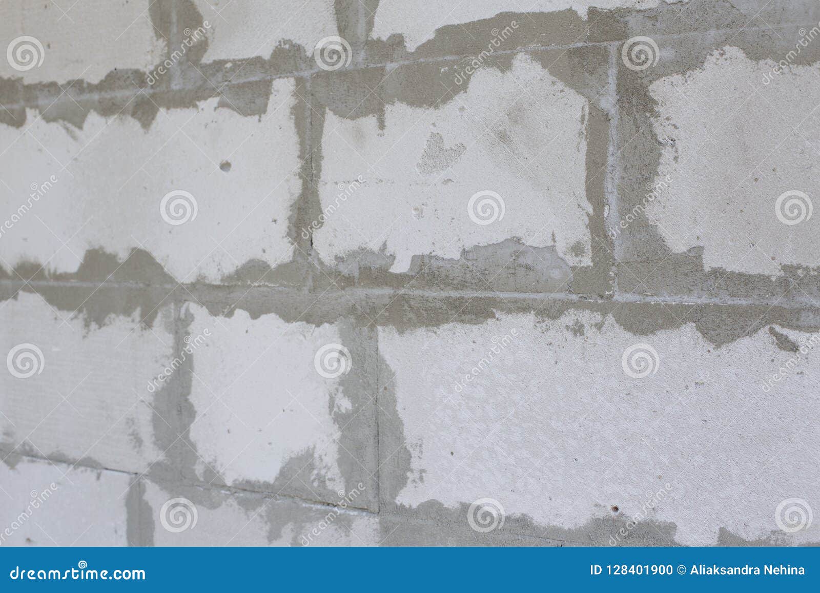 Wall is Built of Blocks. the Concept of Building a House Stock Photo ...