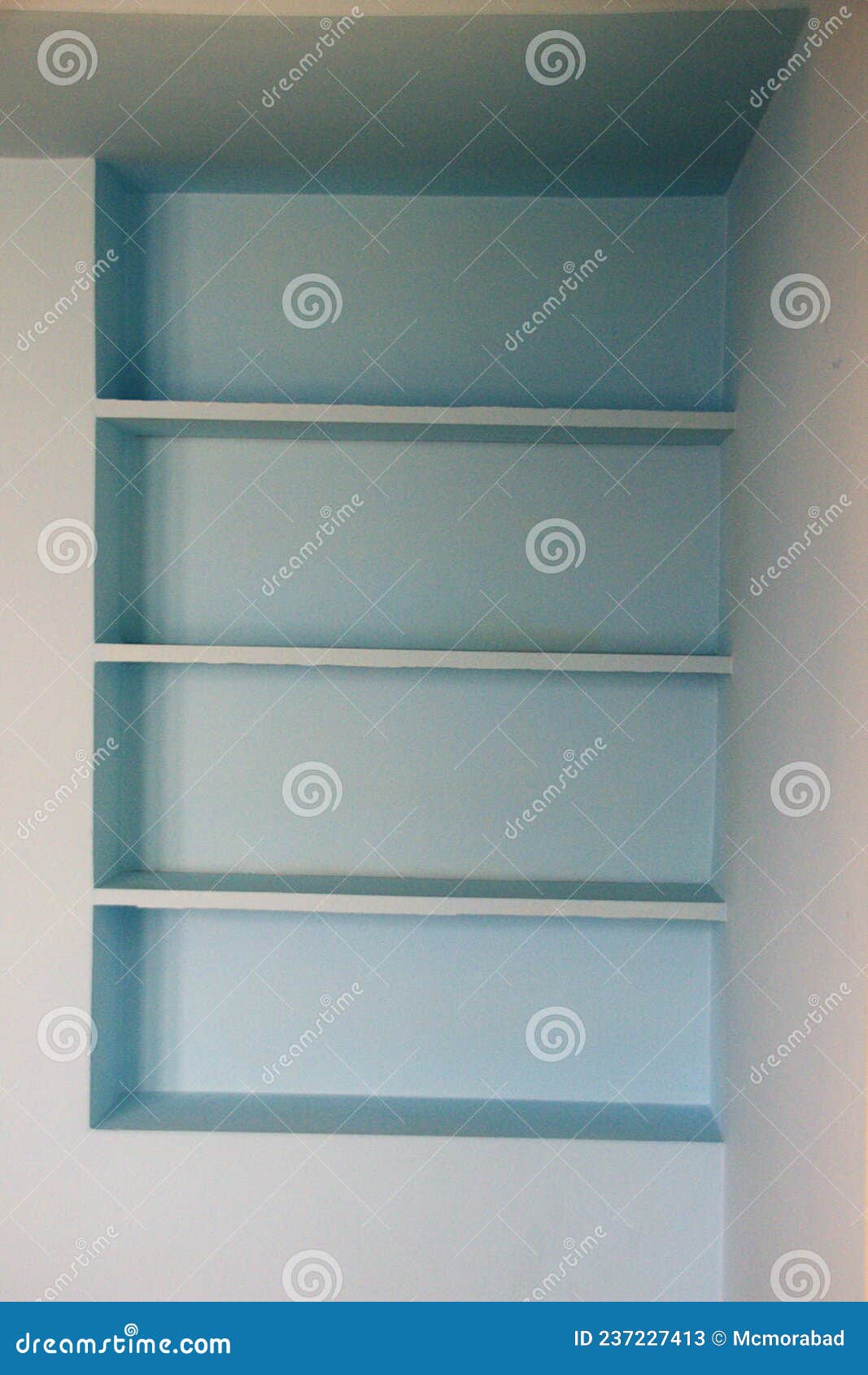 Wall-built Open Book Shelf stock image. Image of open - 237227413