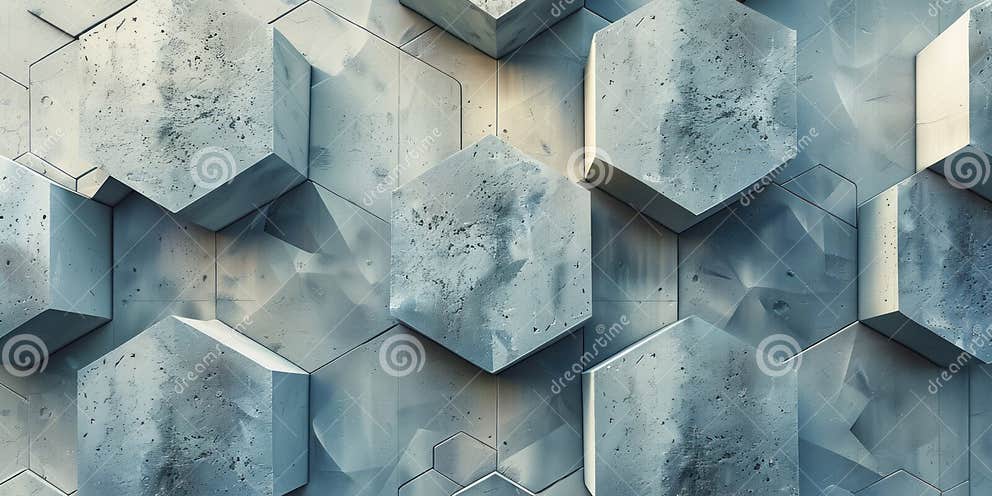 A Wall Built by Stacking Concrete Blocks and Cement Blocks in a ...