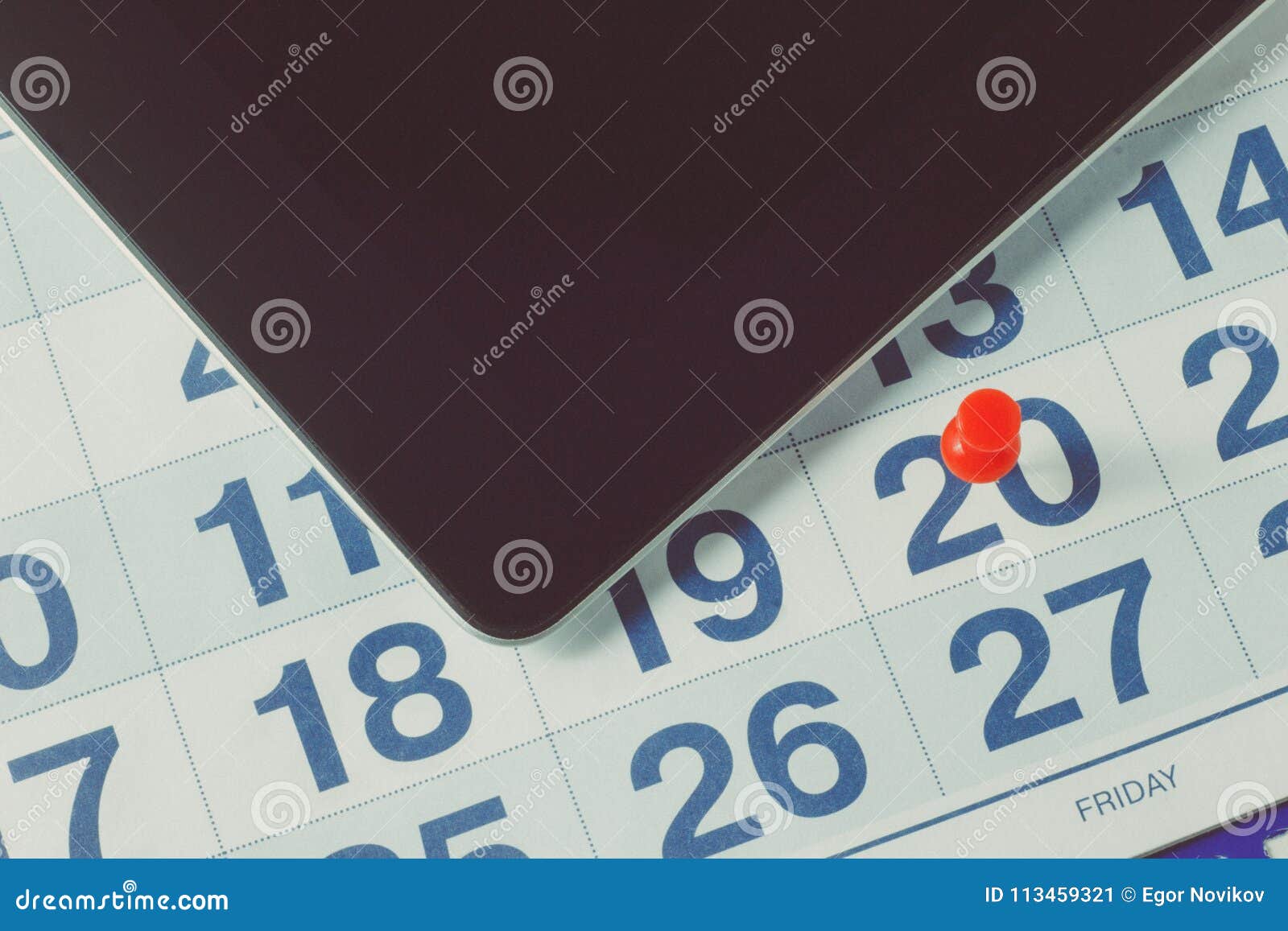 Wall Calendar with Pen and Tablet Stock Image - Image of human ...